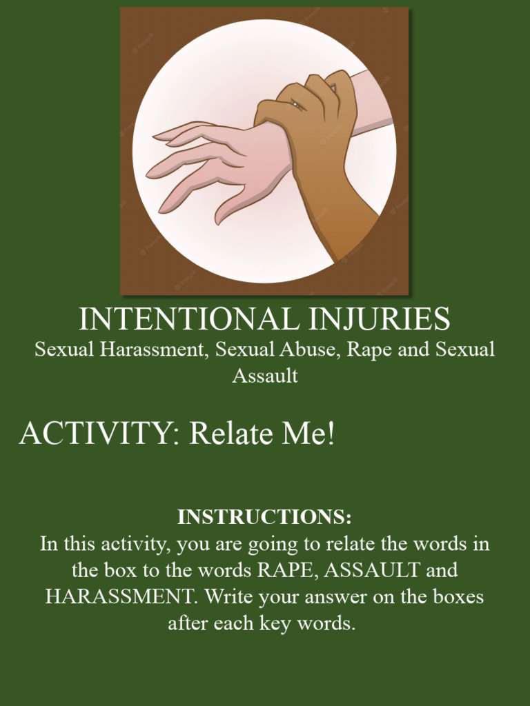 Intentional Injuries-Sexual Related Abuse | PDF | Sexual Harassment ...
