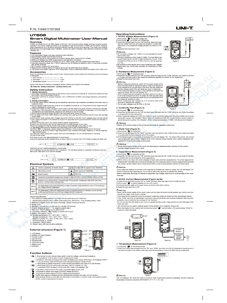 UT60S User Manual | PDF
