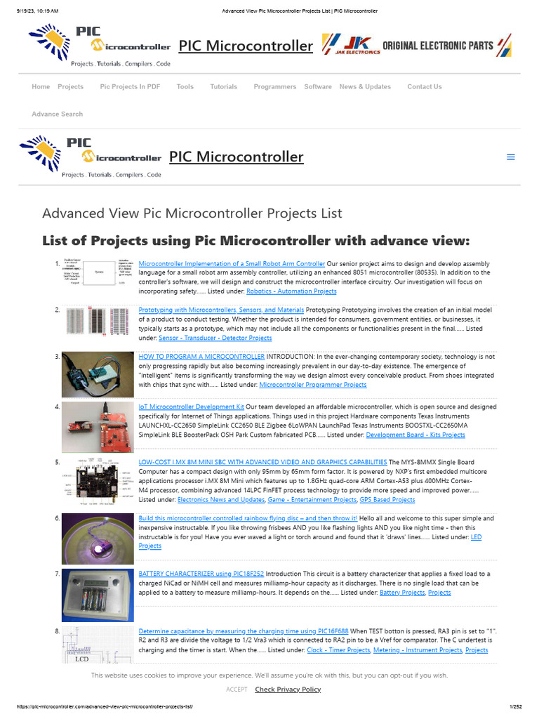 Advanced View Pic Microcontroller Projects List - PIC Microcontroller | PDF | Microcontroller ...