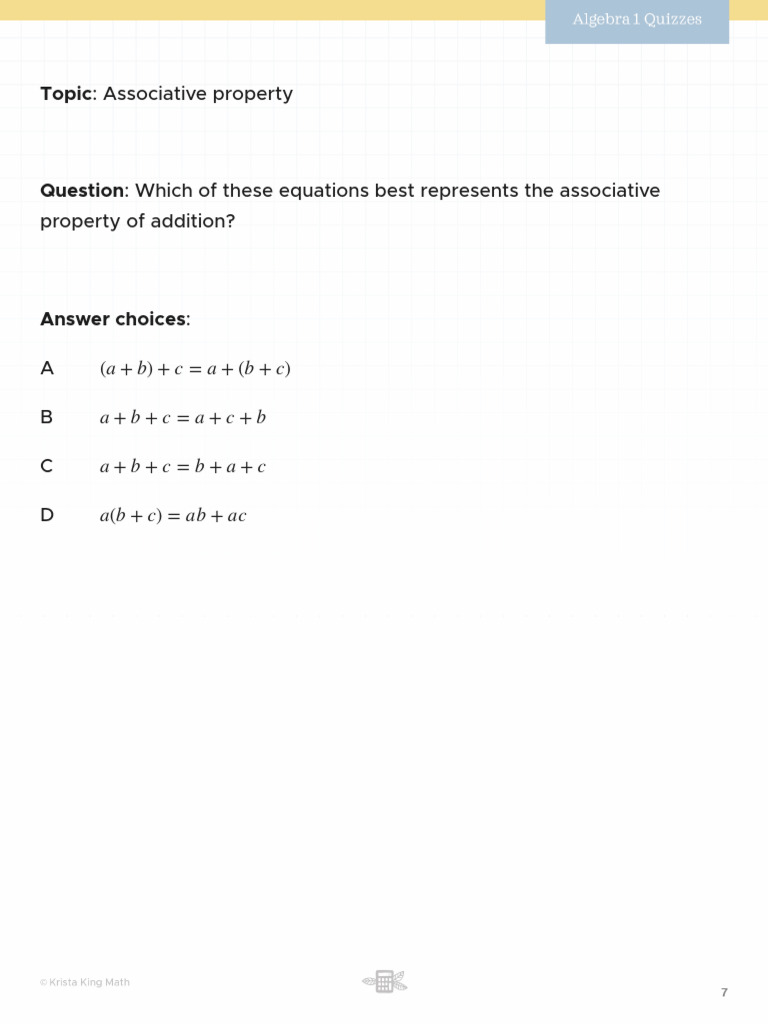 02 Associative Property | PDF