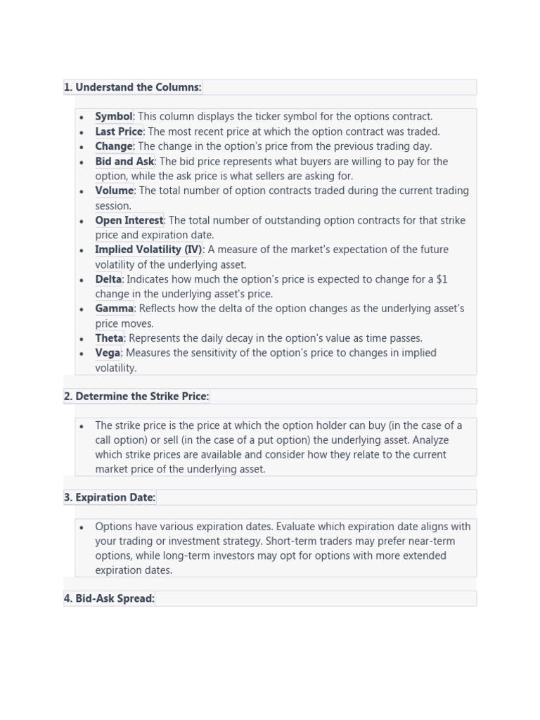 Option Chain Analysis | PDF | Greeks (Finance) | Option (Finance)
