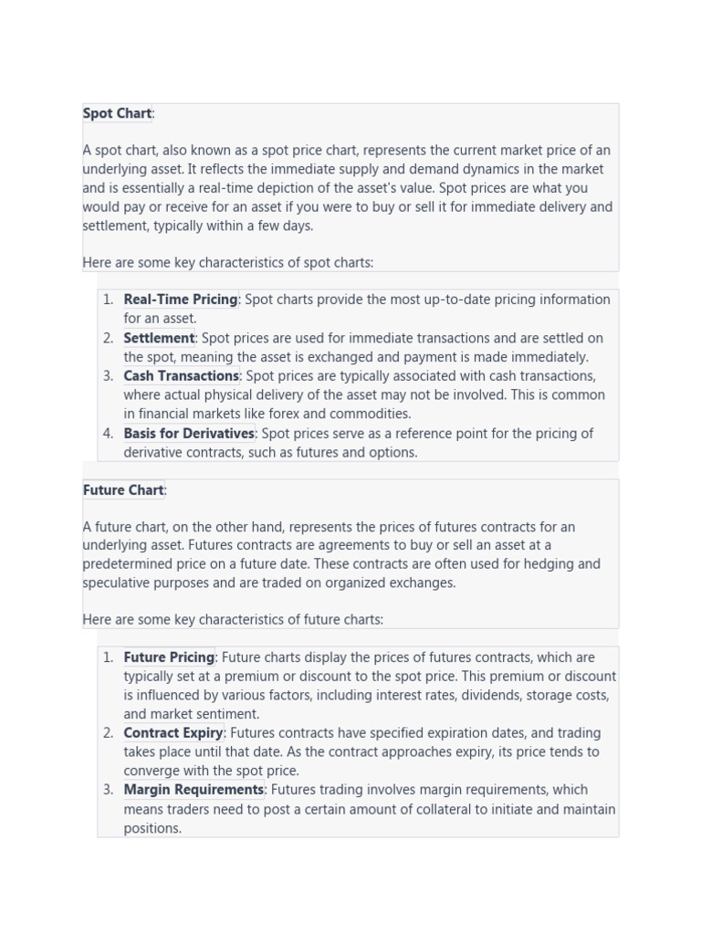Sport Chart Vs Future Charts | PDF | Futures Contract | Derivative ...