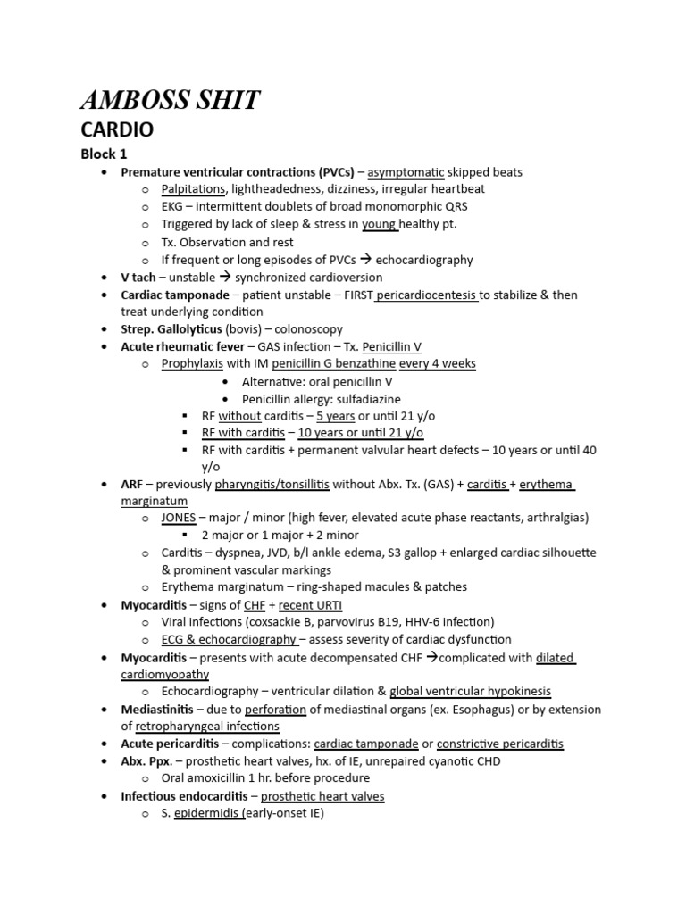 Amboss:Cardio | PDF | Heart | Ischemia