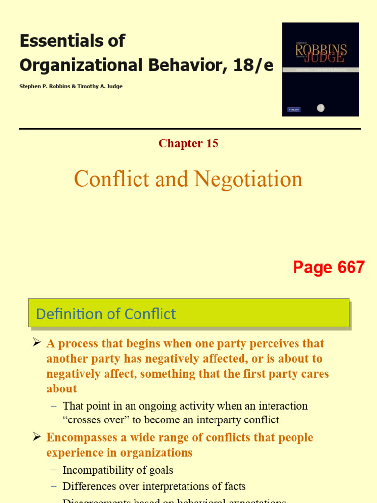 Chapter 12 Conflict Negotiation | PDF | Negotiation | Bargaining
