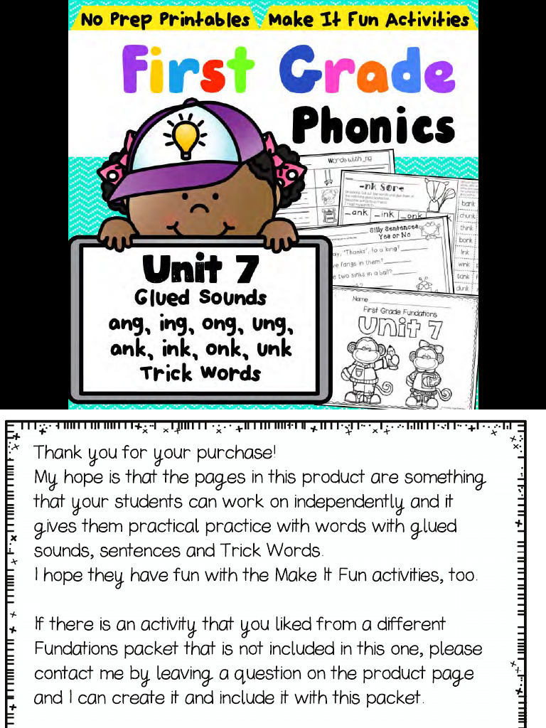 Phonics Unit 7 | PDF | Sink