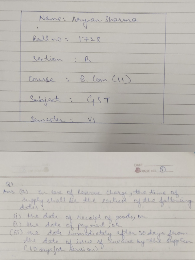 GST Assignment 2nd | PDF GST Assignment 2nd | PDF