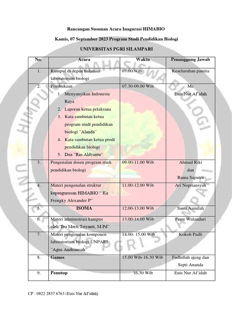 Susunan - Acara - Inagurasi - 2023 New | PDF