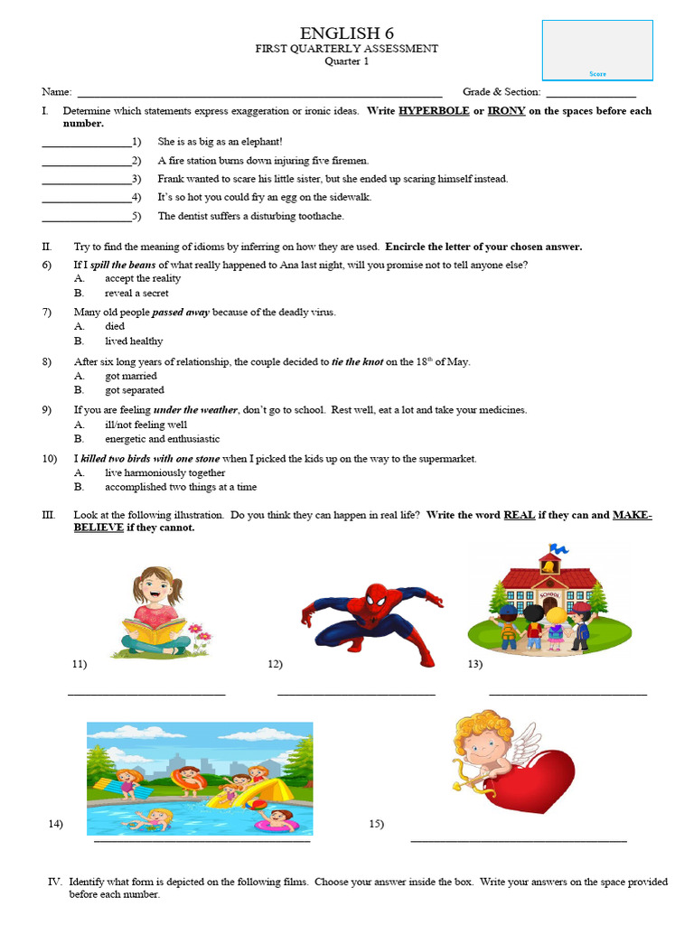 English 6 - Q1 | PDF