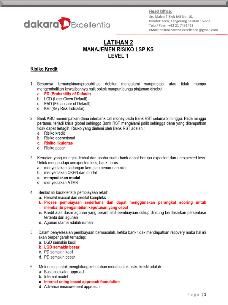 Latihan 2 MR1 DAKARA | PDF