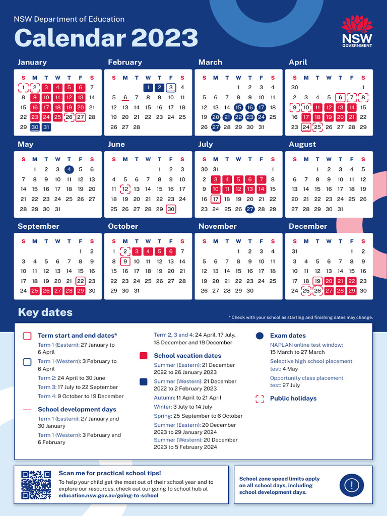 NSW School Calendar 2023 Dates | PDF | Schools