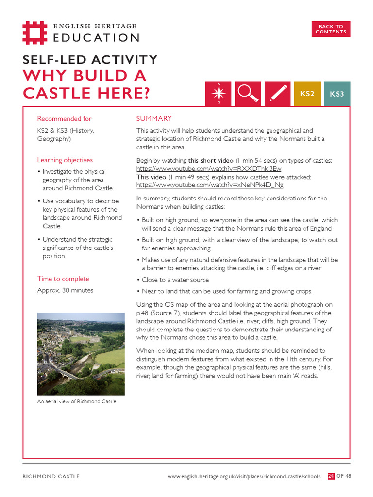 why-build-a-castle-here_richmond-castle-teachers-kit_ks2-3 | PDF ...