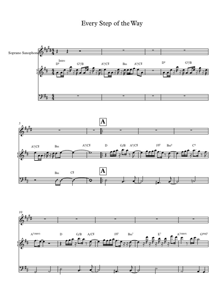 Every Step of The Way - 2 - 1 - 3 - 1 - 1 - Score and Parts | PDF