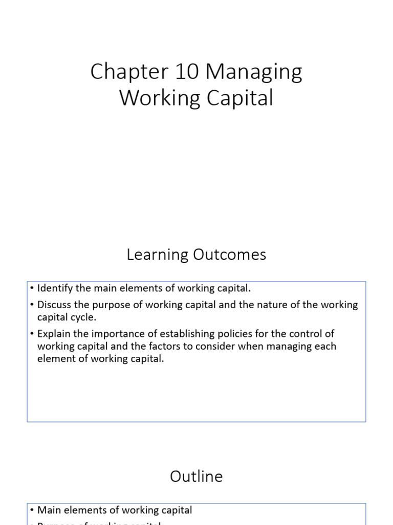 03 Ch10 Managing Working Capital | PDF | Working Capital | Inventory