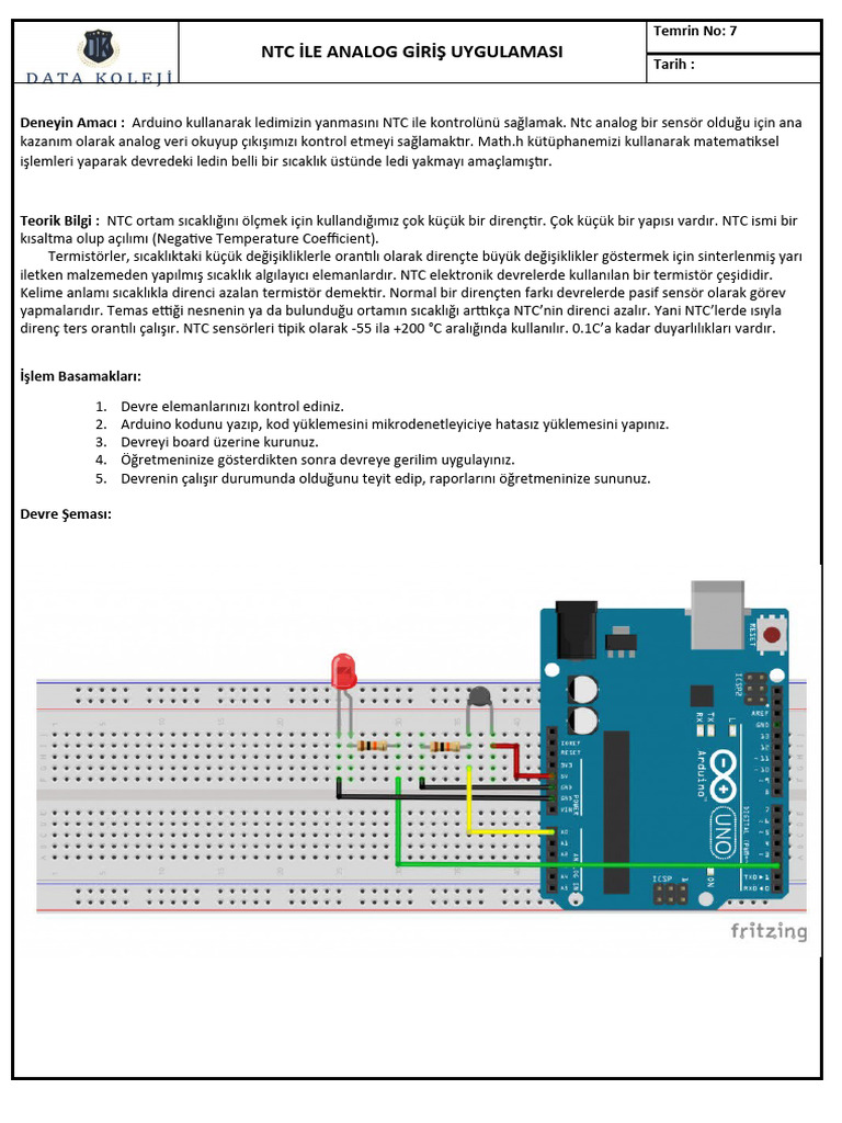 Tm.7 NTC Ile Analog Giriş Uygulaması | PDF