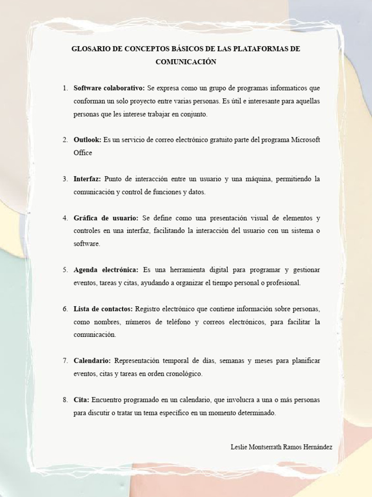 Glosario de Conceptos Básicos de Las Plataformas de Comunicación | PDF | Microsoft | Software