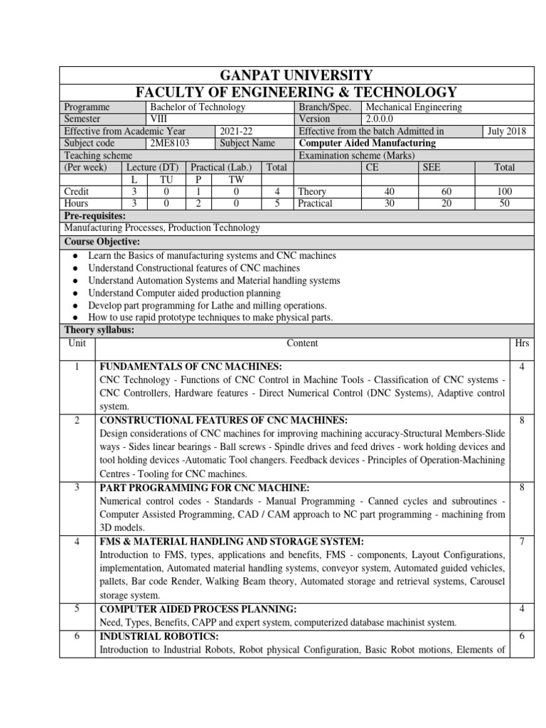 Computer Aided Manufacturing | PDF | Numerical Control | Machines