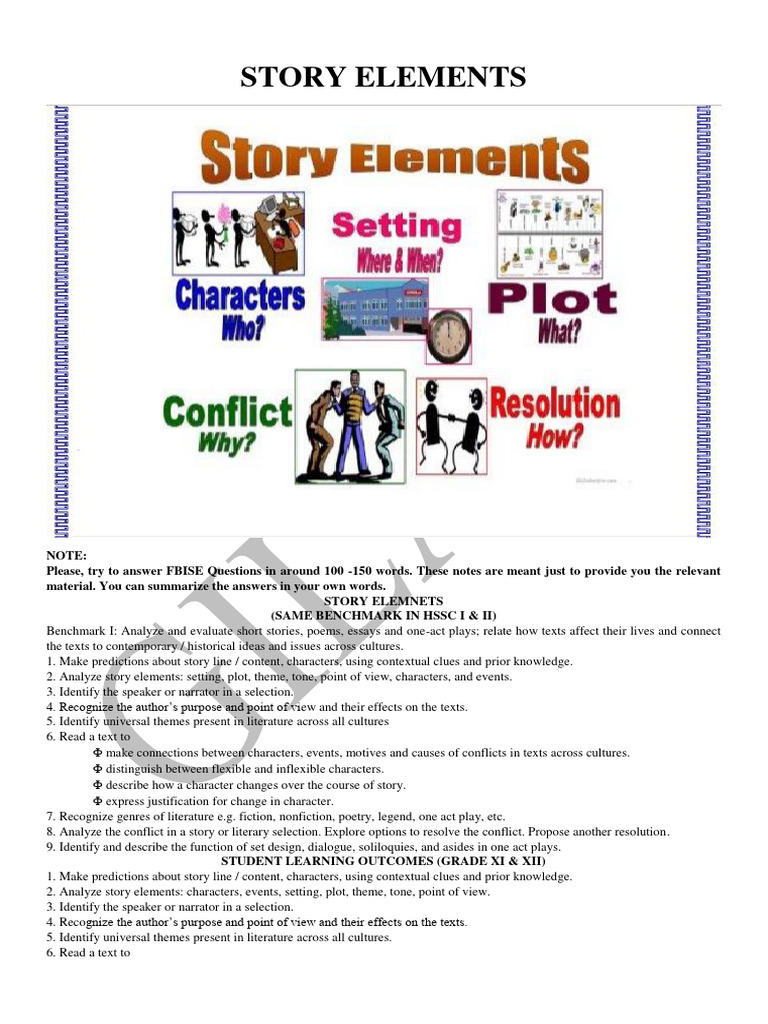 Play Story Elements Download Free Pdf Narration Plot Narrative