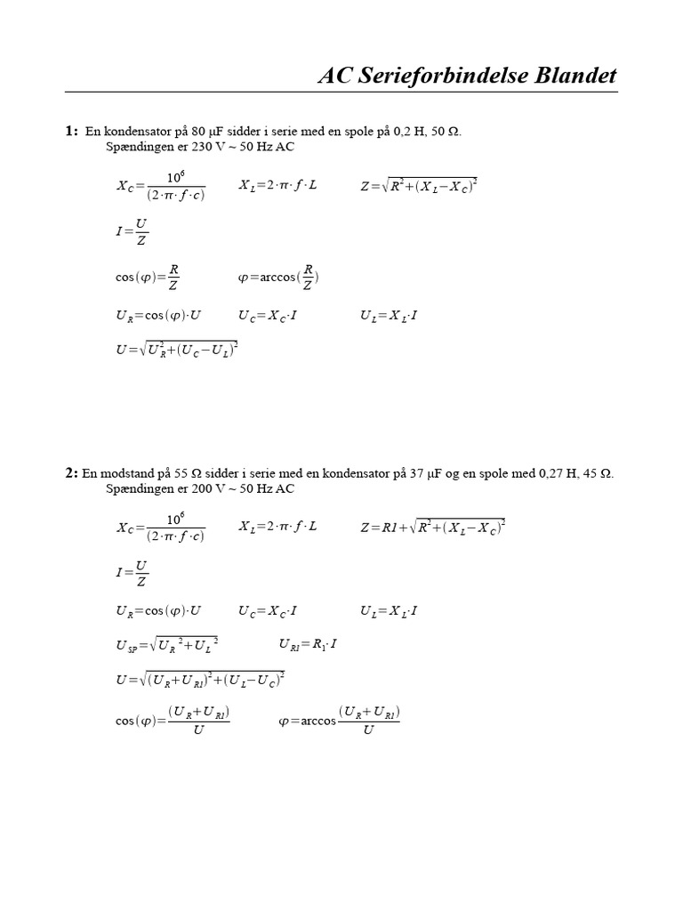 Blandede Serie AC | PDF