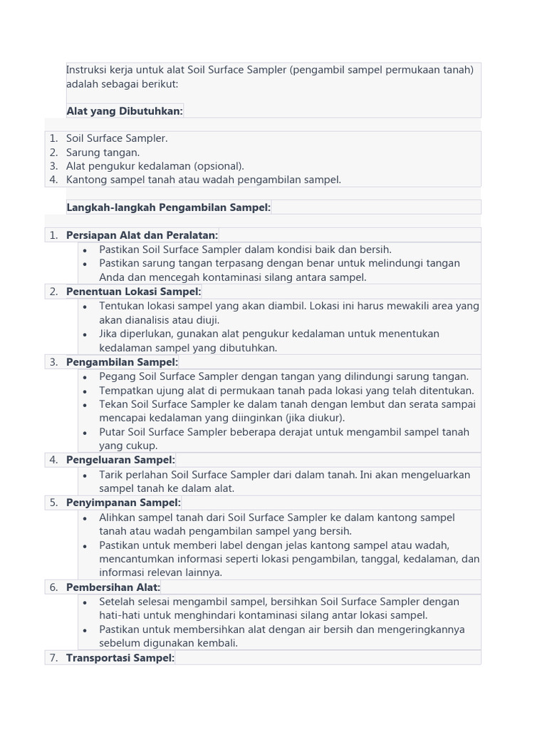 Instruksi Kerja Ala Atau Modul | PDF