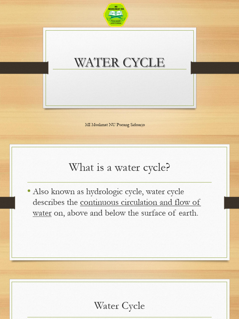WATER CYCLE-3rd Grade | PDF | Water Cycle | Water