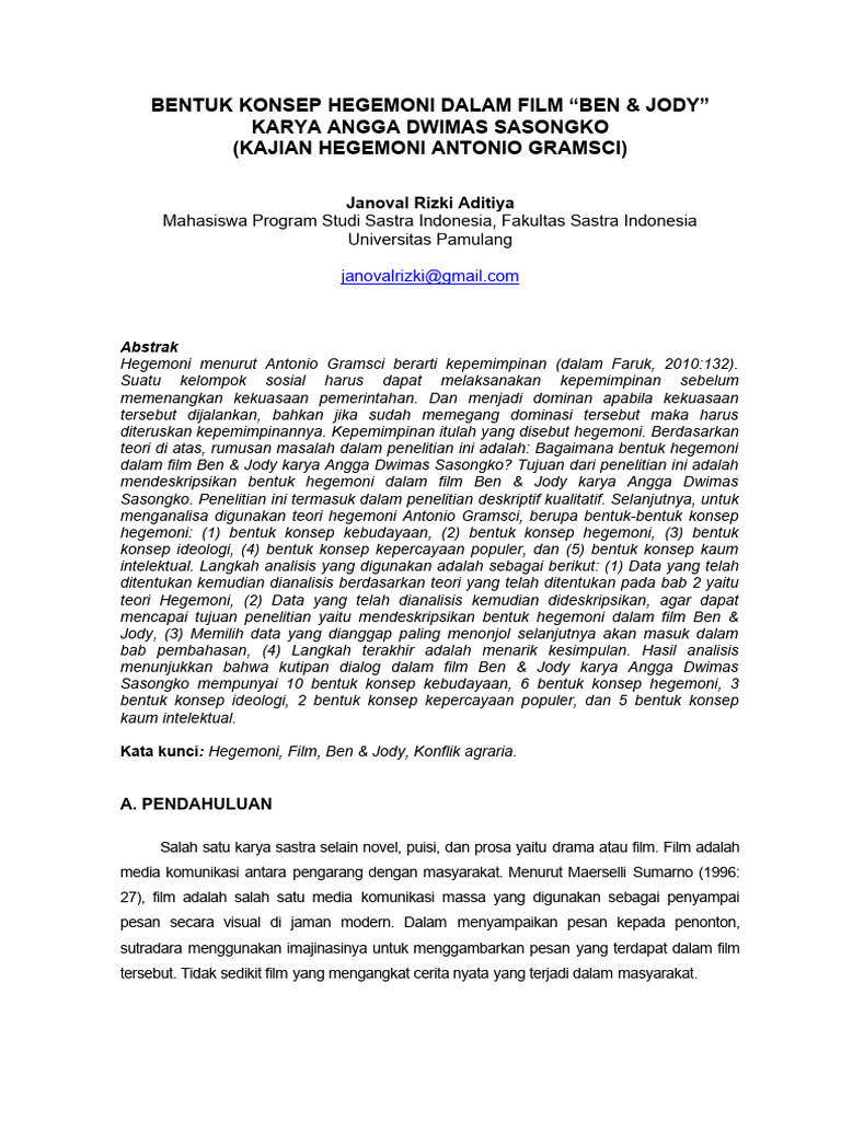 Hegemoni dalam Film Ben & Jody | PDF