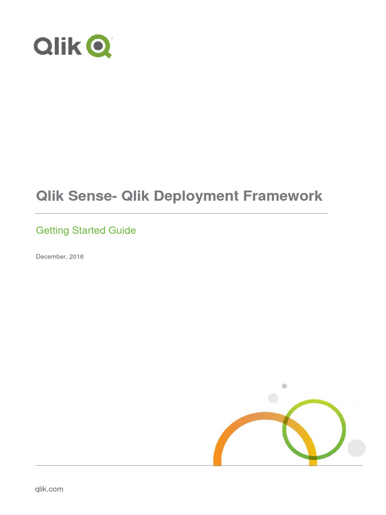 Qlik Deployment Framework-Qlik Sense Getting Started Guide | PDF ... Qlik Deployment Framework-Qlik Sense Getting Started Guide | PDF ...