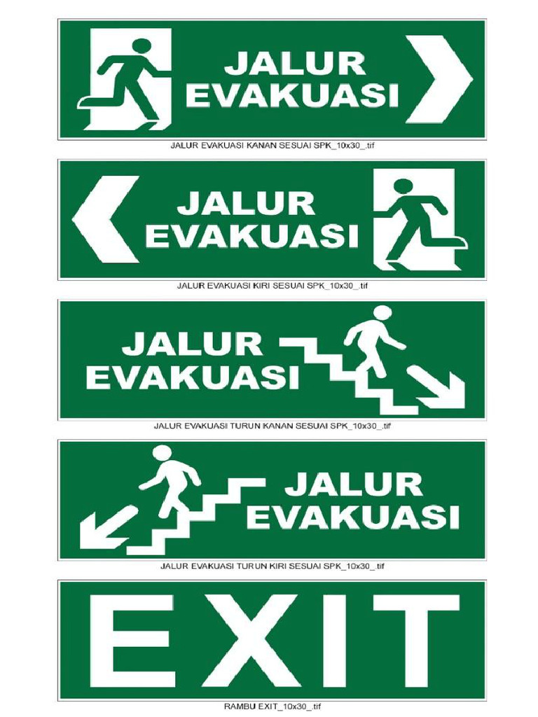 Rambu Evakuasi | PDF