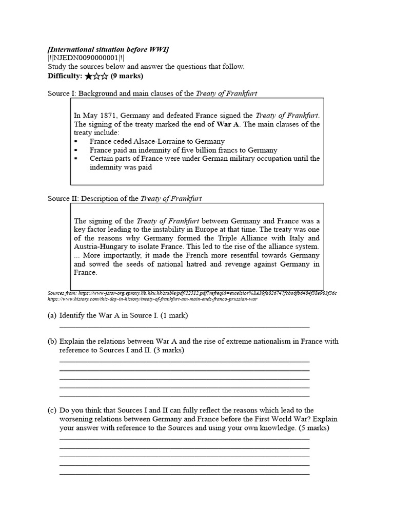 F3 Hist WWI | PDF | World War I | International Relations