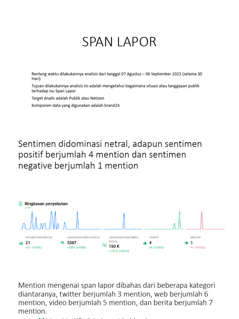 Analisis Sentimen Publik Span Lapor | PDF