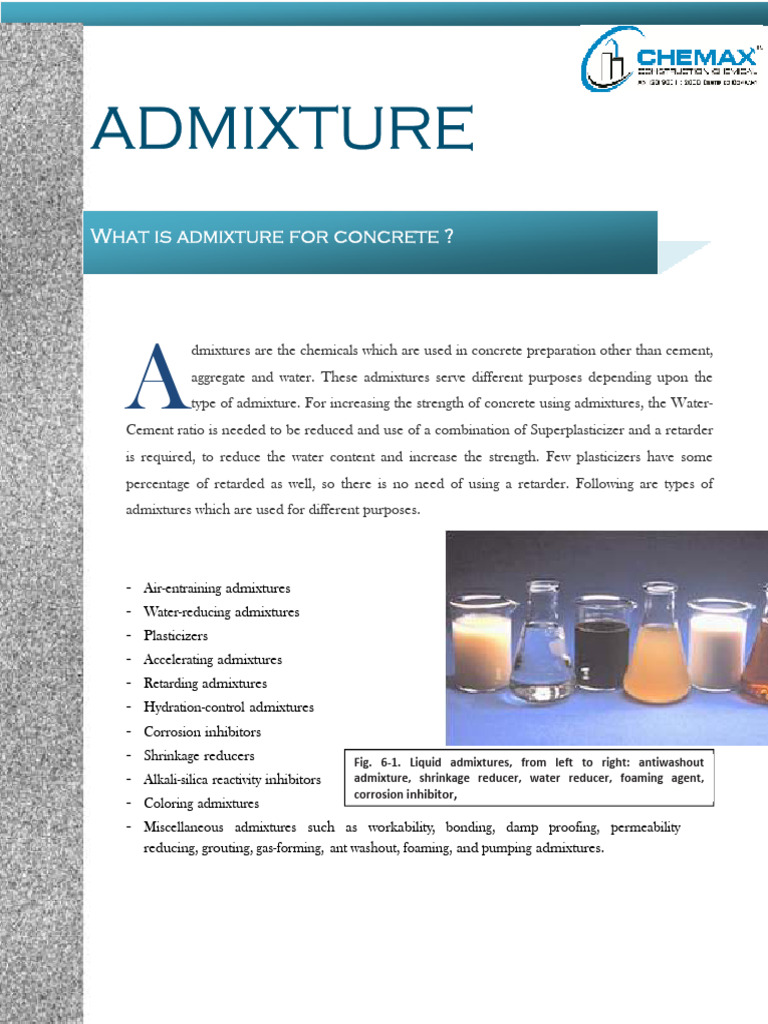 21 Admixture | PDF | Concrete | Cement