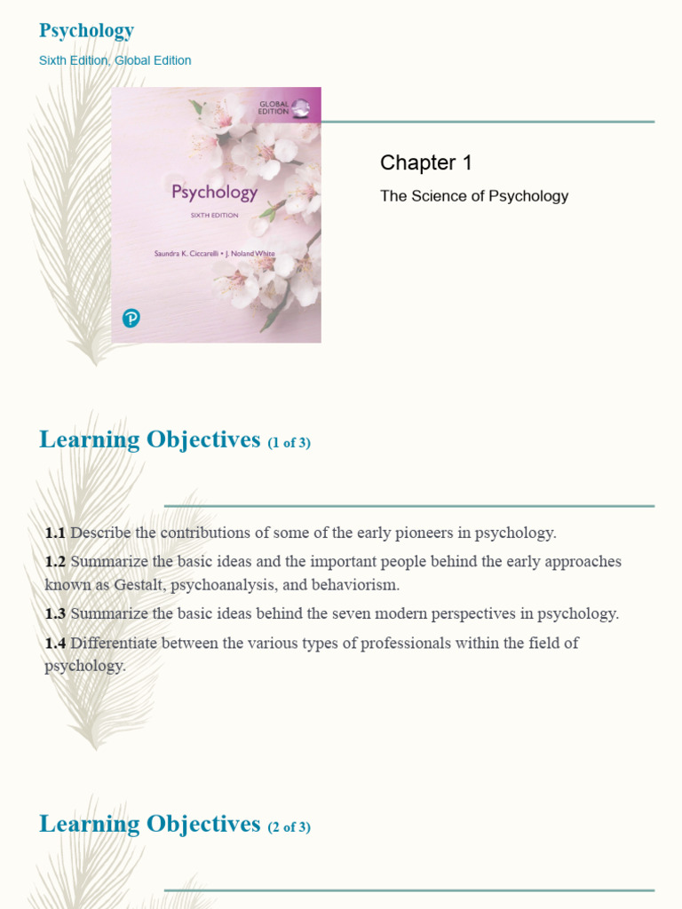 Ciccarelli 6e CH01 PPT Forupload | PDF | Psychology | Experiment