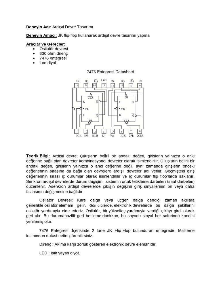 3 - Ardışıl Devre Tasarımı | PDF