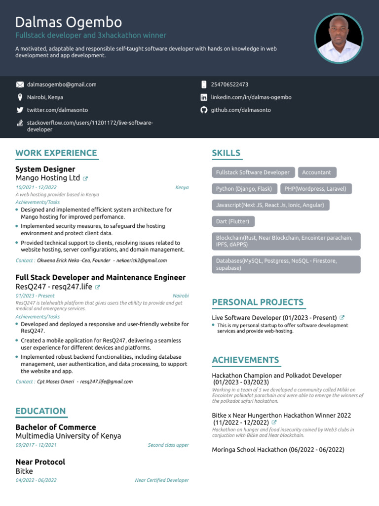 Dalmas Ogembo | PDF | Websites | Application Software