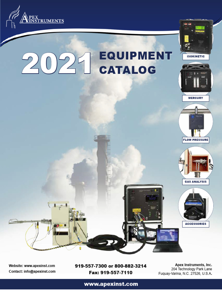Apex Instruments Source Sampling Catalog | PDF | Pressure Measurement ...