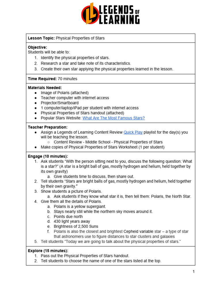 Understanding Star Properties | PDF | Stars | Sun