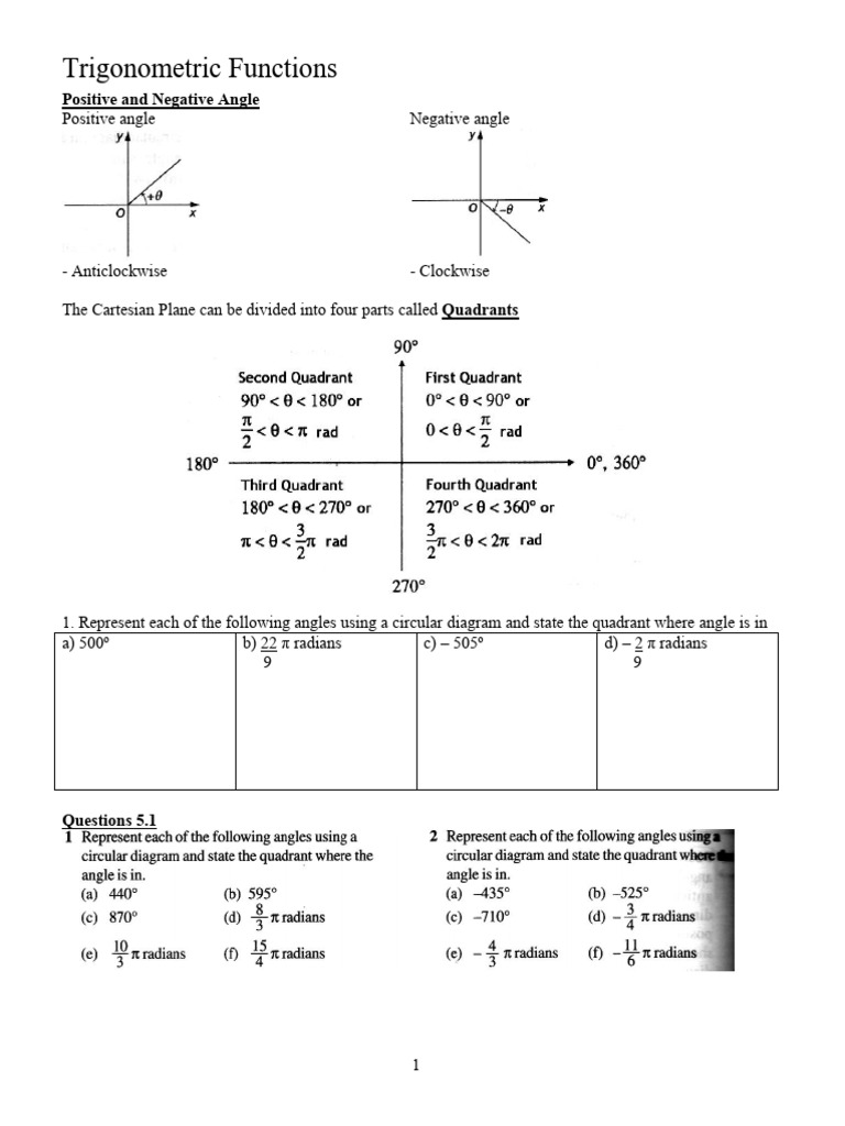 Trigonometric Functions Pdf Trigonometric Functions Trigonometry