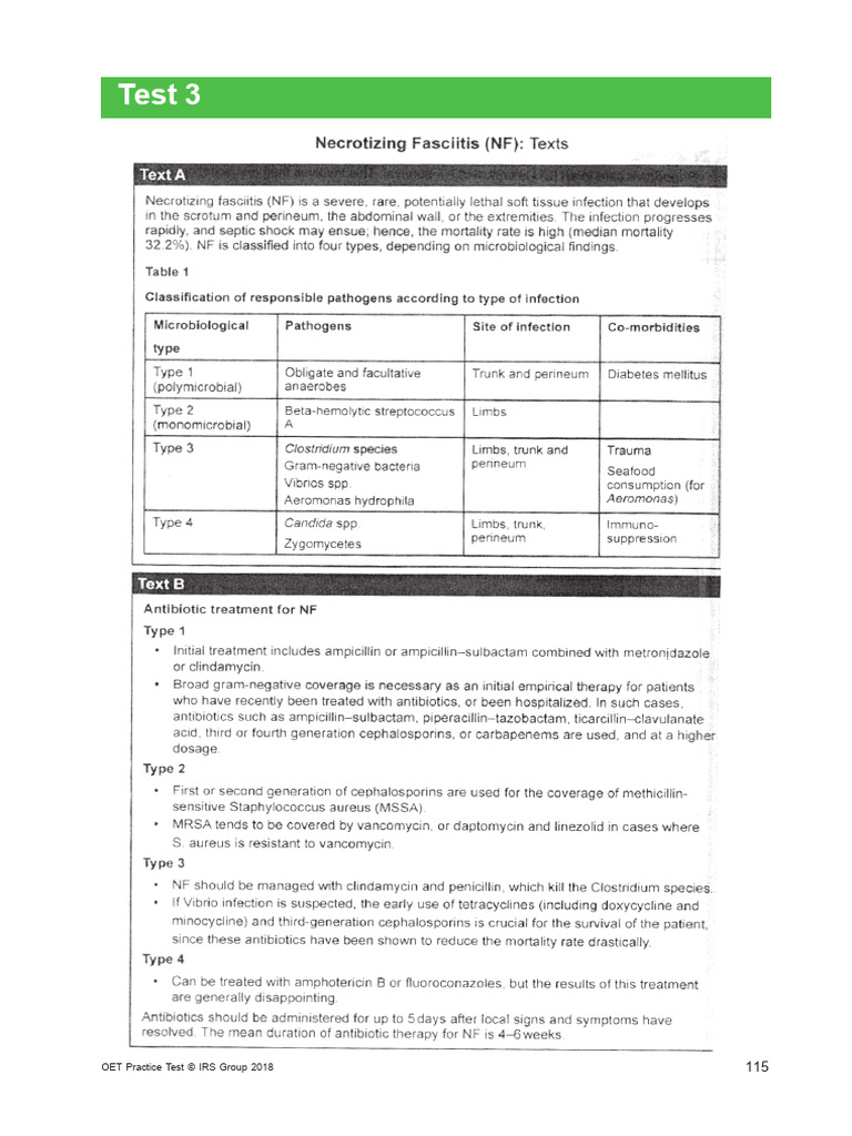Irs Group Reading 3 Oet Reading Test Sample | PDF | Finance & Money ...