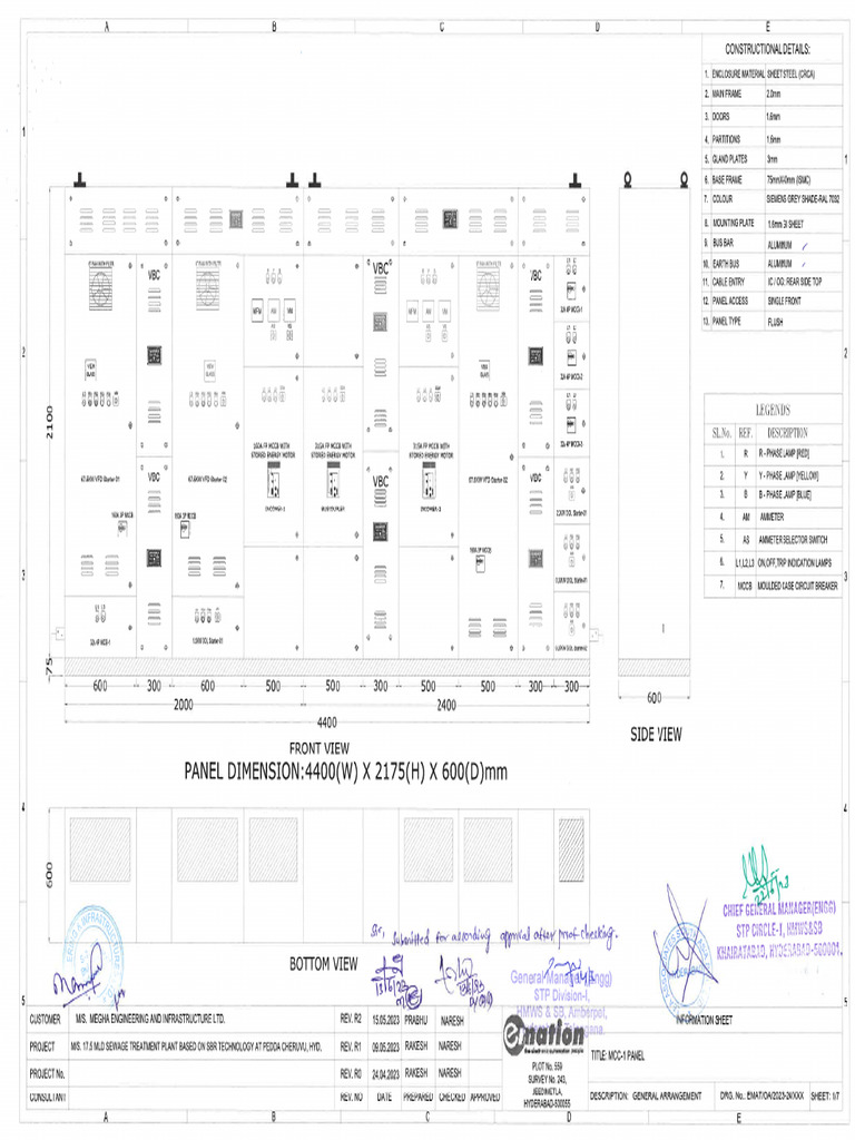 Peddacheruvu 17.5mld STP LT Panel Documents Approval | PDF