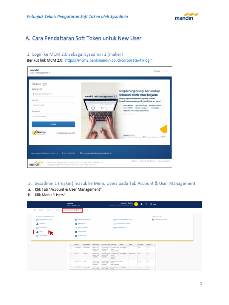 Petunjuk Teknis Pengaturan Soft Token Oleh Sysadmin | PDF