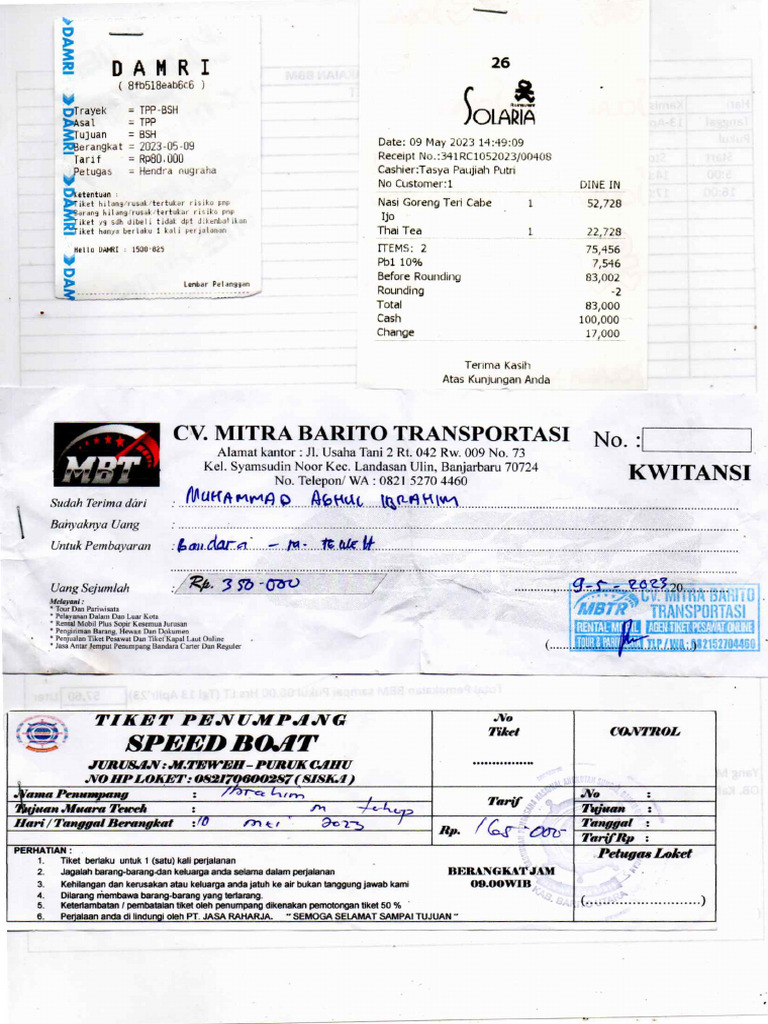 Pengeluaran A.N M Aghul Ibrahim 1 | PDF