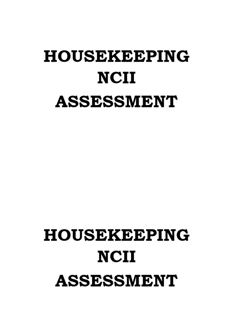 Housekeeping Ncii | PDF Housekeeping Ncii | PDF