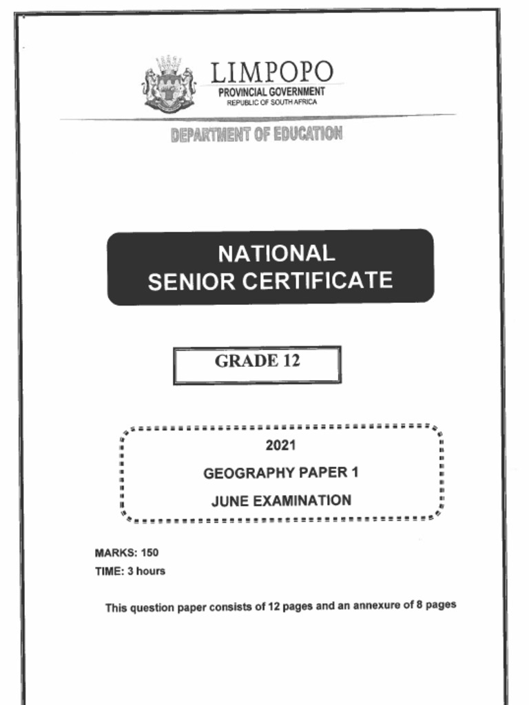 LP Geography P1 QP June 2021 | PDF