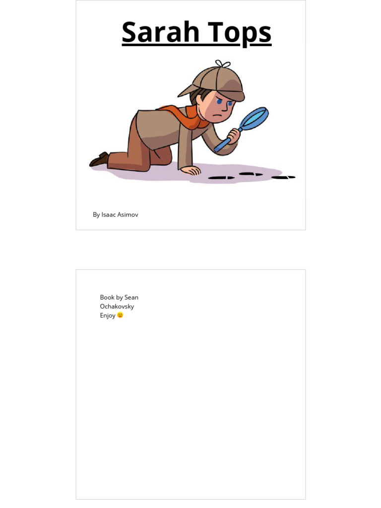 Sarah Tops Unfinished | PDF | Mystery, Thriller & Crime Fiction