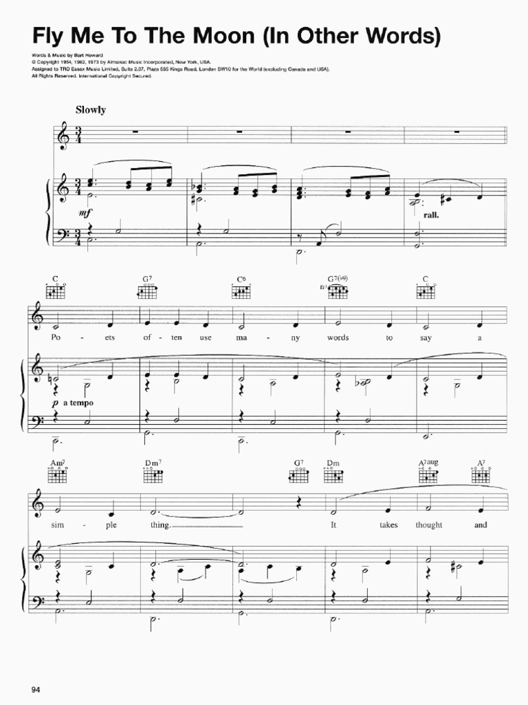 Fly Me To The Moon - Bart Howard | PDF