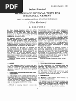 Is 4031 Part 4 - Consistency | PDF | Cement | Temperature
