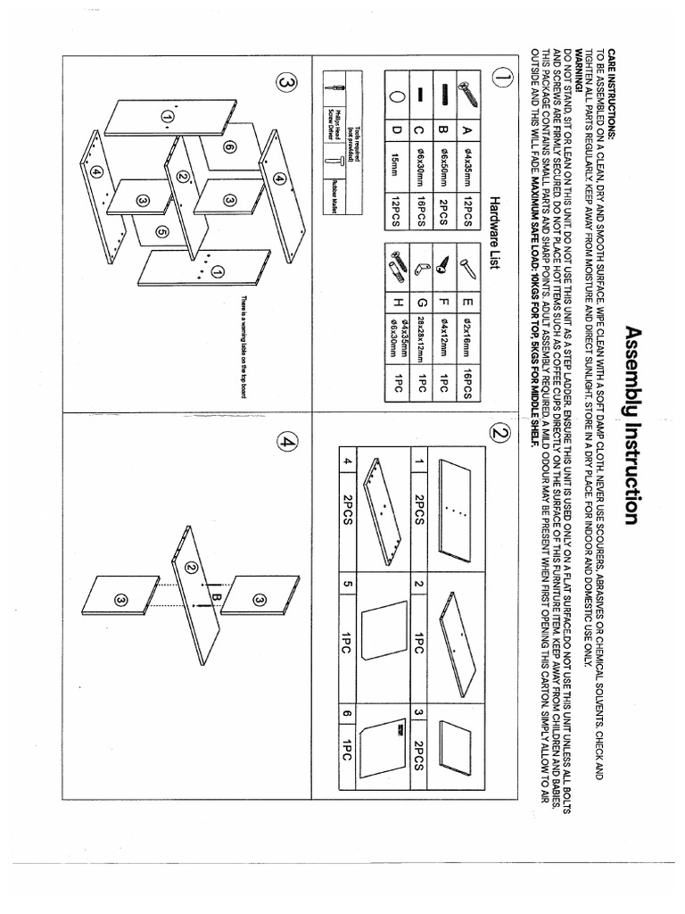 Kmart Book Instructions | PDF