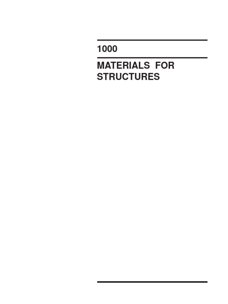 MORTH Section 1000: Material Specifications | PDF | Concrete ...