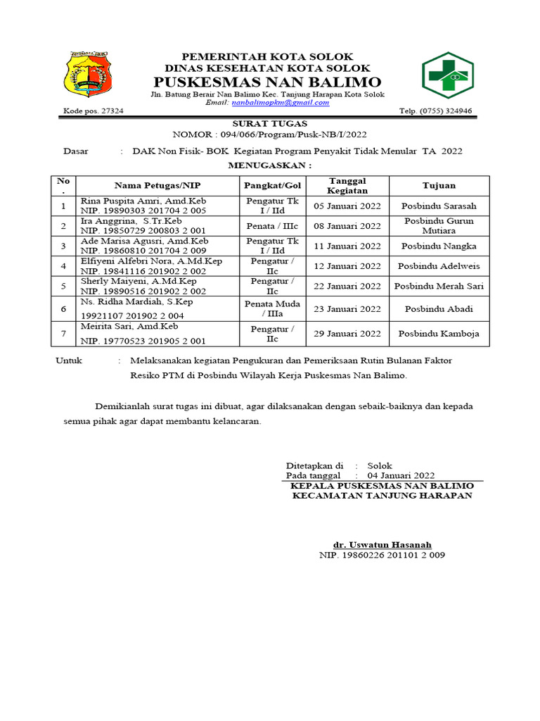 ST Puskesmas PTM | PDF