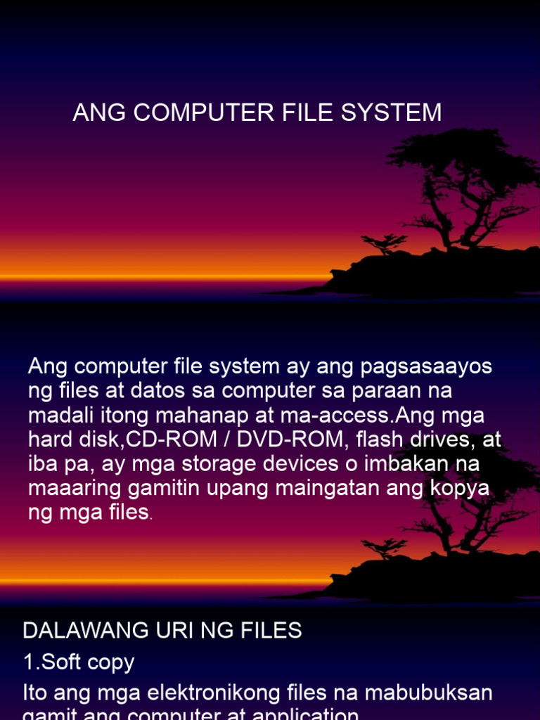 Aralin 10 Computer File System | PDF