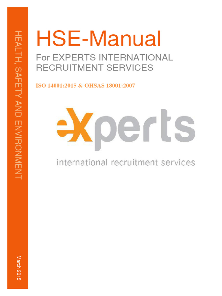HSE Manual Recruitment | PDF | Occupational Safety And Health | Employment